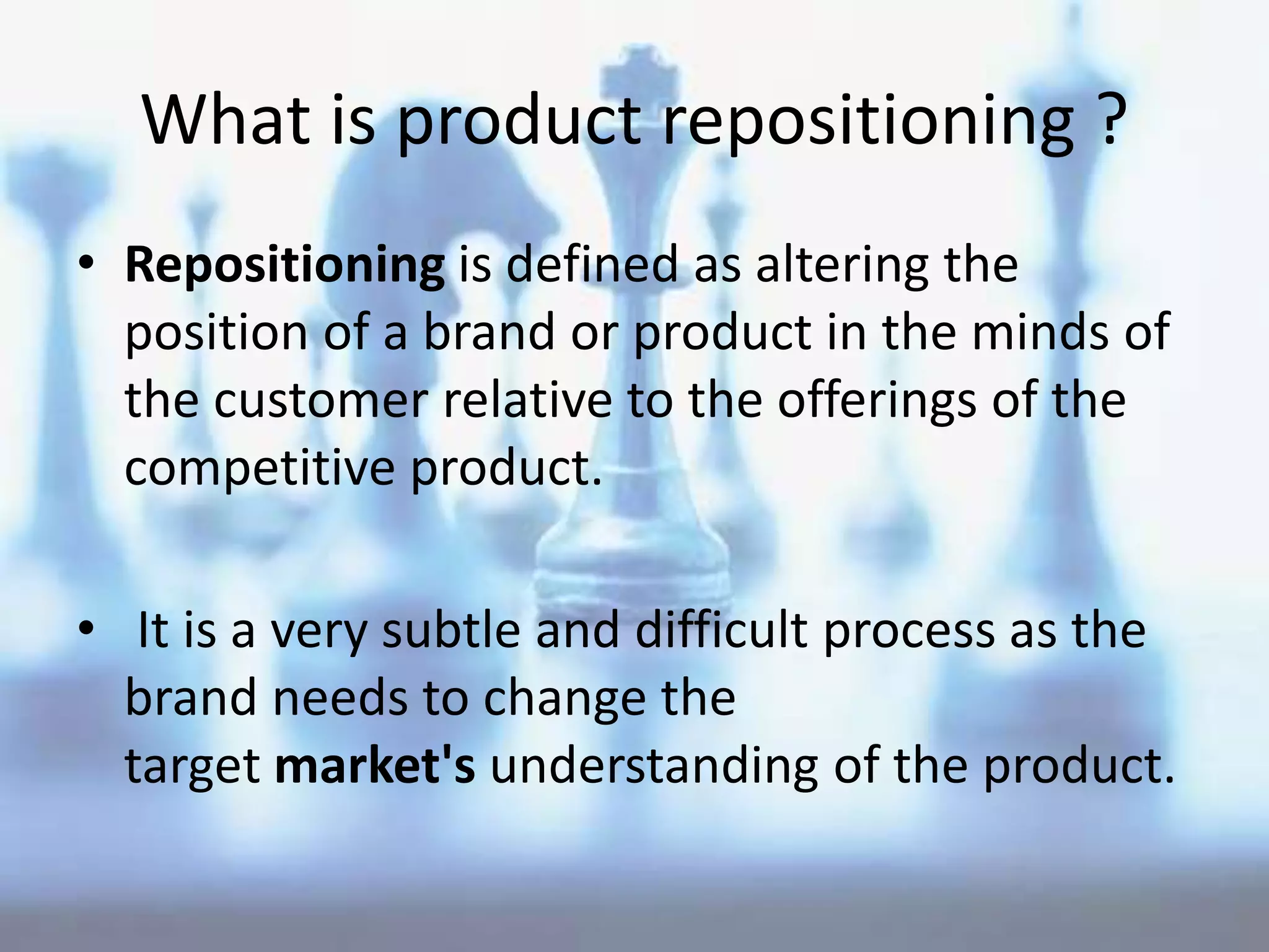 Product RE-Positioning | PPTX