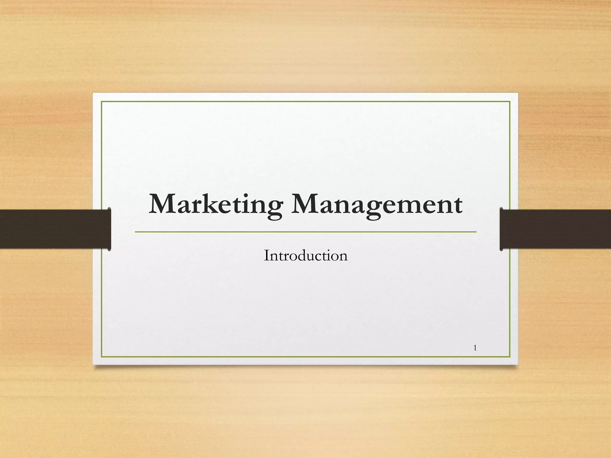 Marketing management | PPT