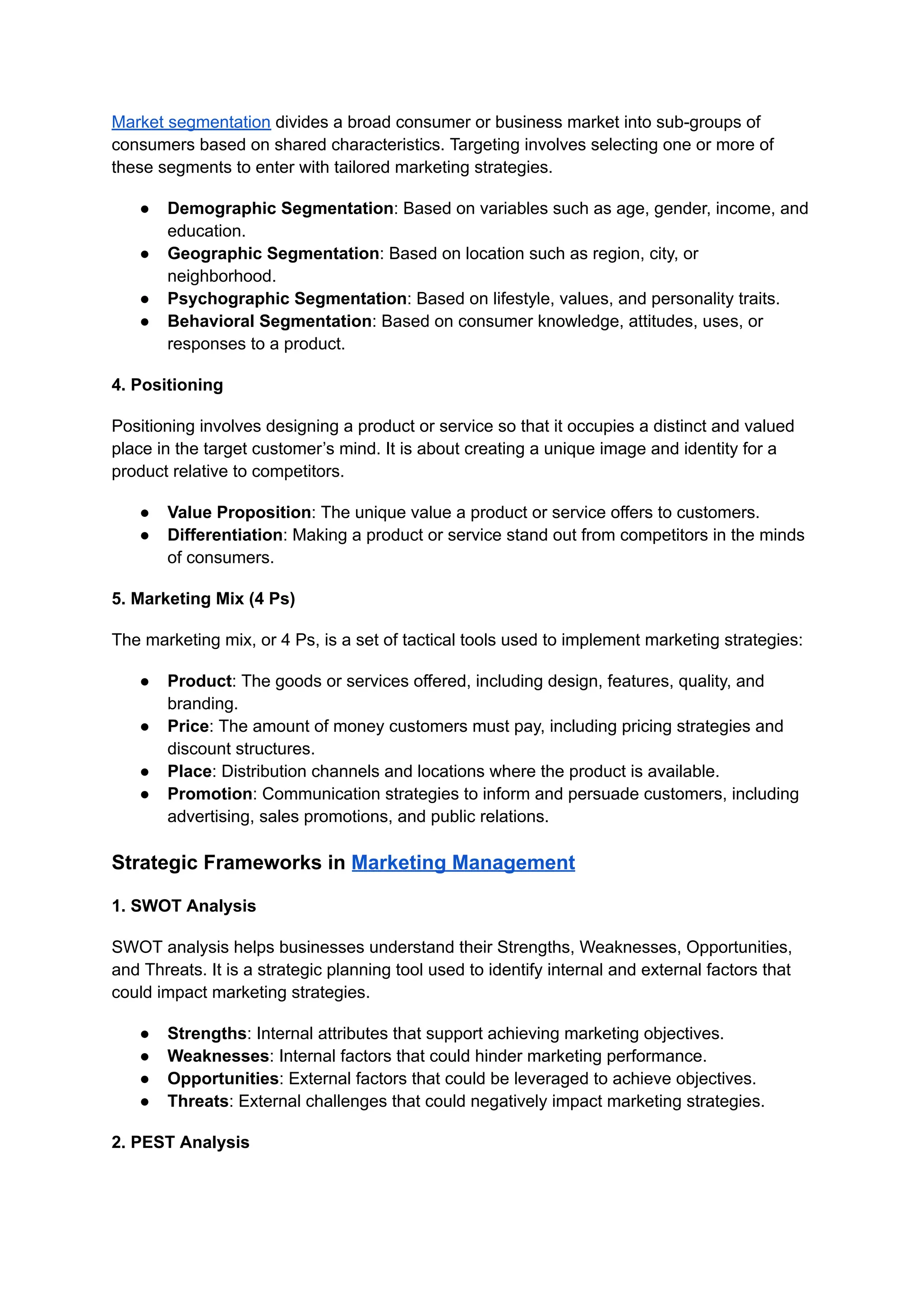 Marketing Management Questions and Answers | PDF