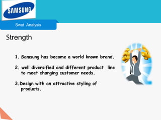 SAMSUNG-4P-SALES COMPARISON(2015)-SWOT -(MARKETING MANAGEMENT) | PPTX