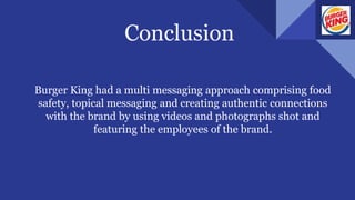 Marketing management Burger king | PPTX