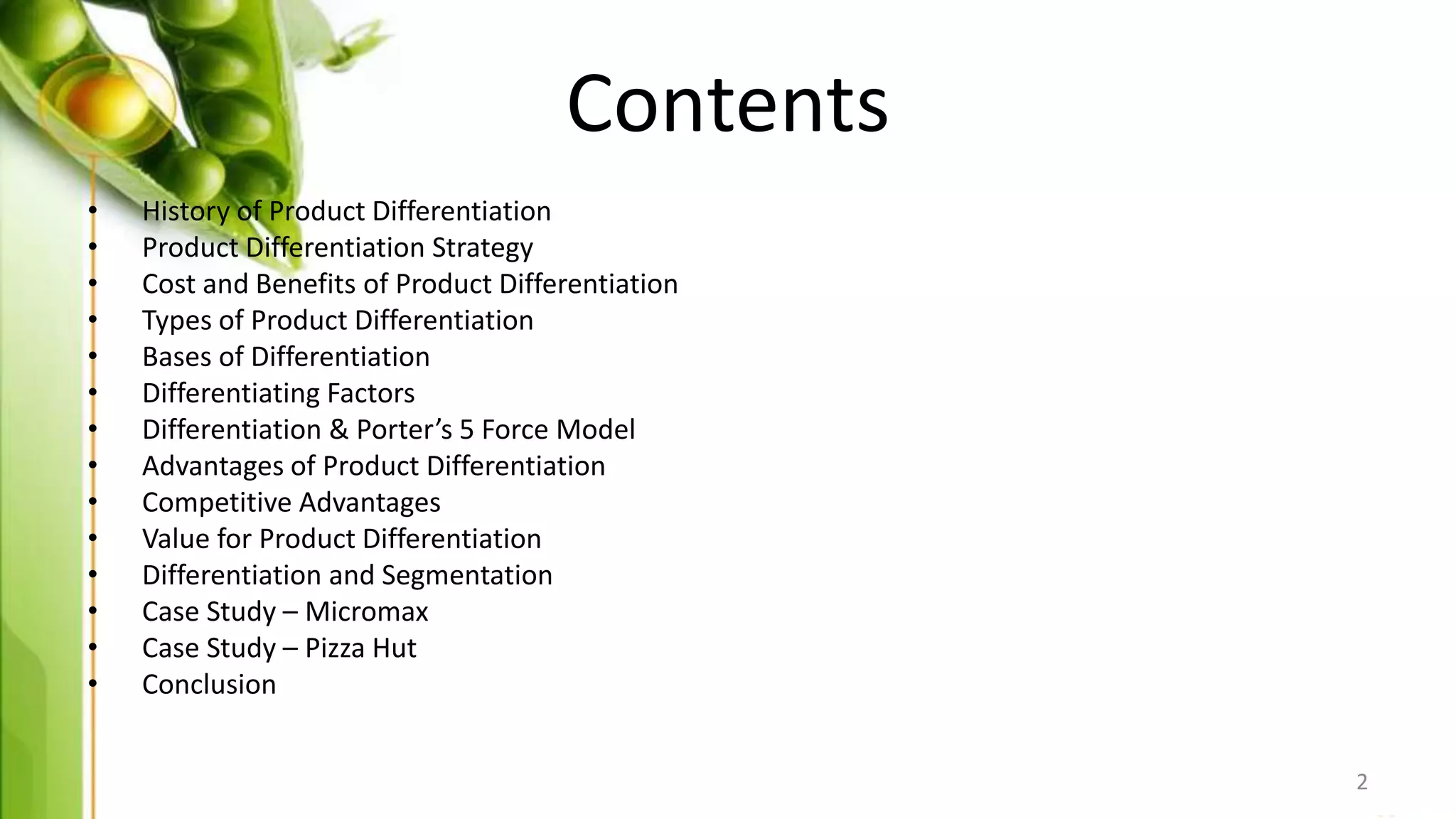 Marketing Management - Product Differentiation | PPTX