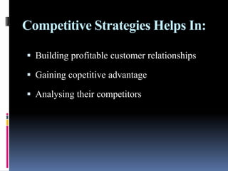 Marketing Management - Competitive Strategies | PPTX