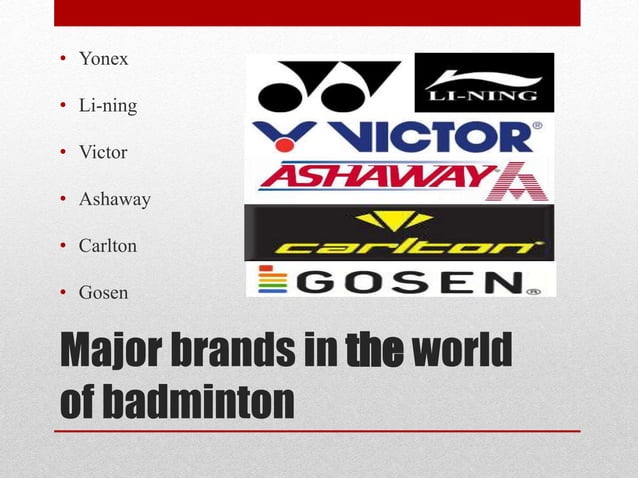 Marketing management - Badminton Brands | PPTX