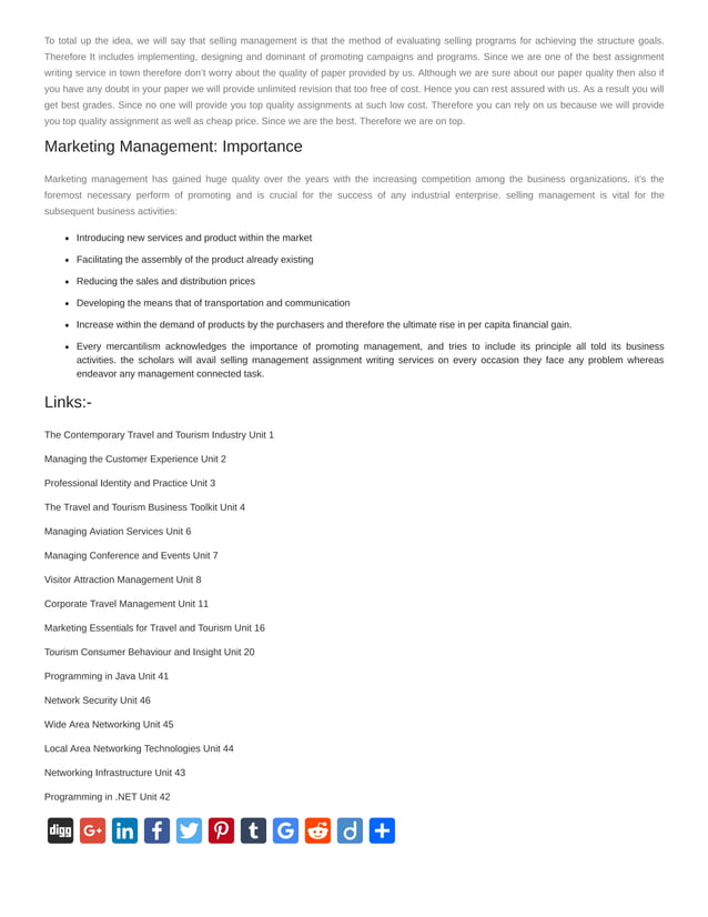 Marketing management assignment | PDF