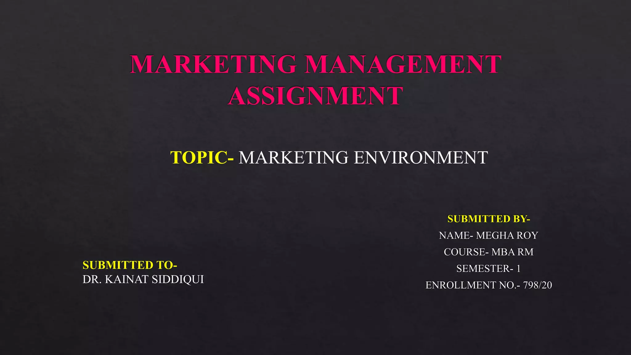 Marketing management ppt | PPTX