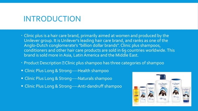 Marketing management assignment clinic plus | PPTX | Hair Care | Beauty