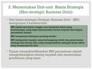 Marketing management bab 2 mengembangkan strategi dan rencana pemasaran | PDF