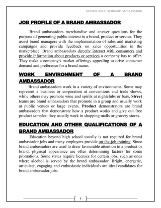 Marketing management brand ambassador | DOCX
