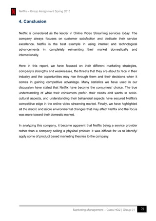 Marketing analysis for Netflix | PDF