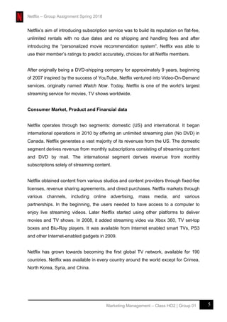 Marketing analysis for Netflix | PDF