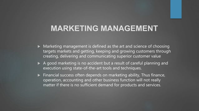 Marketing management orientation | PPTX | Marketing and Advertising ...