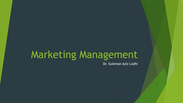Marketing Management Slides for MBA Students | PPTX