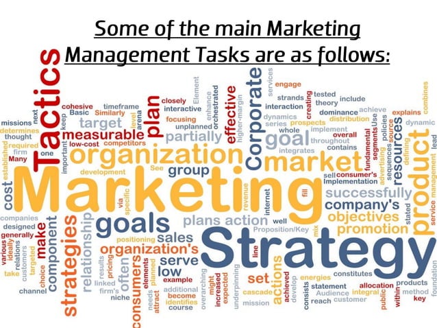 Marketing management tasks 5 | PPT