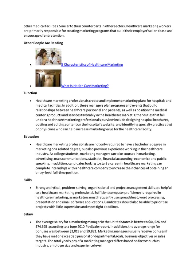 Marketing manager job description | DOCX