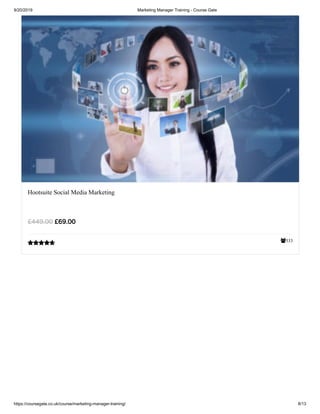 Marketing Manager Training - Course Gate | PDF