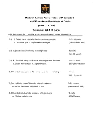 Marketing mane | PDF