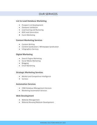 Markable Marketing Media Kit 2019 | PDF