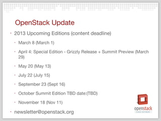 OpenStack Logo Programs & User Campaign | PPT | Cloud Computing | Internet