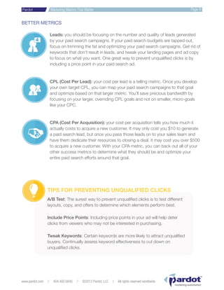 Marketing Metrics That Matter | PDF