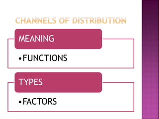 Marketing Management - Channels of Distribution | PPTX