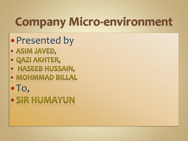 Marketing microenvironment 121001094742-phpapp02 | PPT