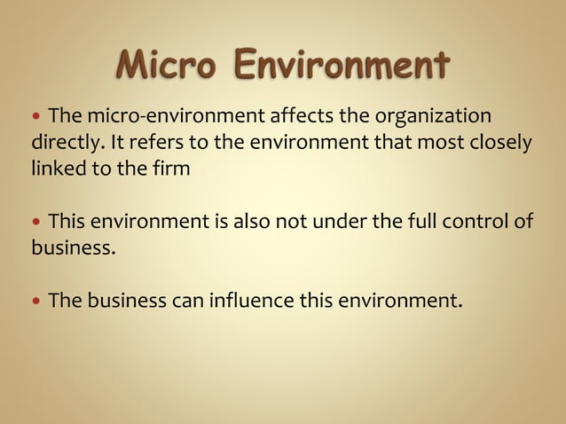 Marketing micro environment | PPT