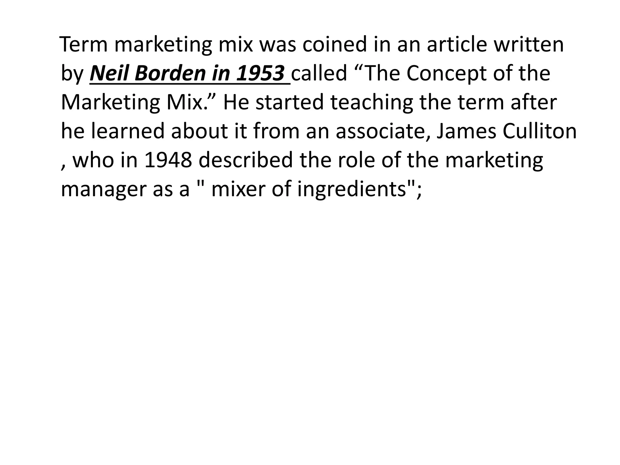 Marketing mix | PPTX