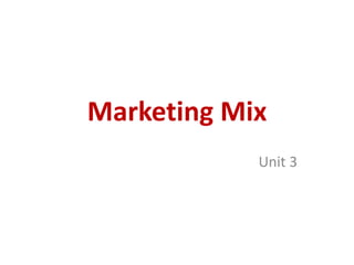 Marketing mix | PPTX