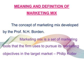 Marketing mix | PPTX