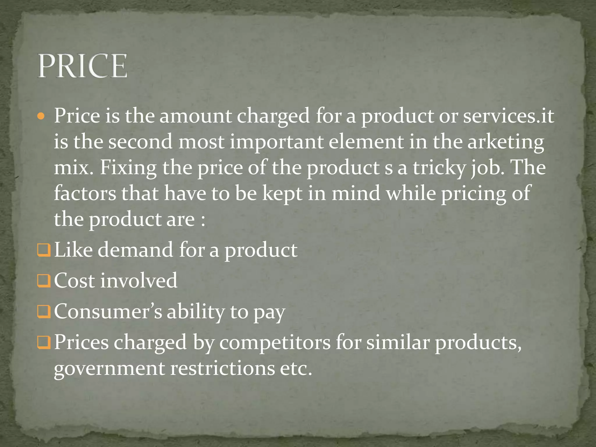 Marketing mix | PPTX