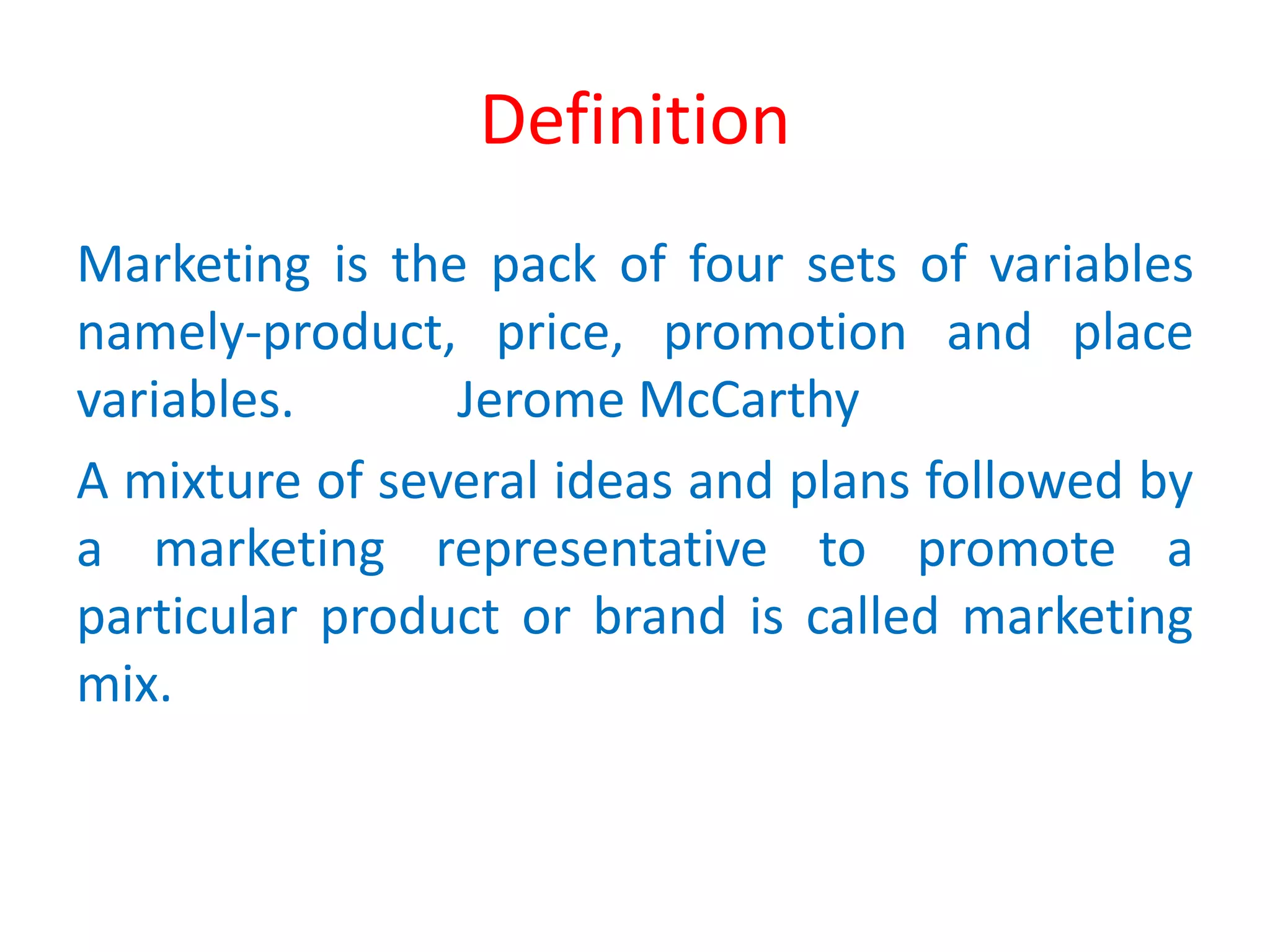 Marketing mix | PPTX