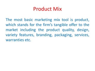 Marketing mix | PPTX