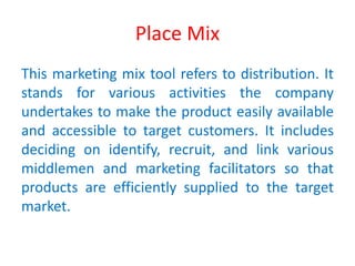 Marketing mix | PPTX