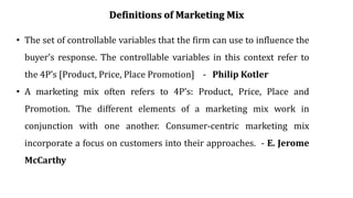 PowerPoint Presentation on Marketing Mix Marketing Mix.pptx