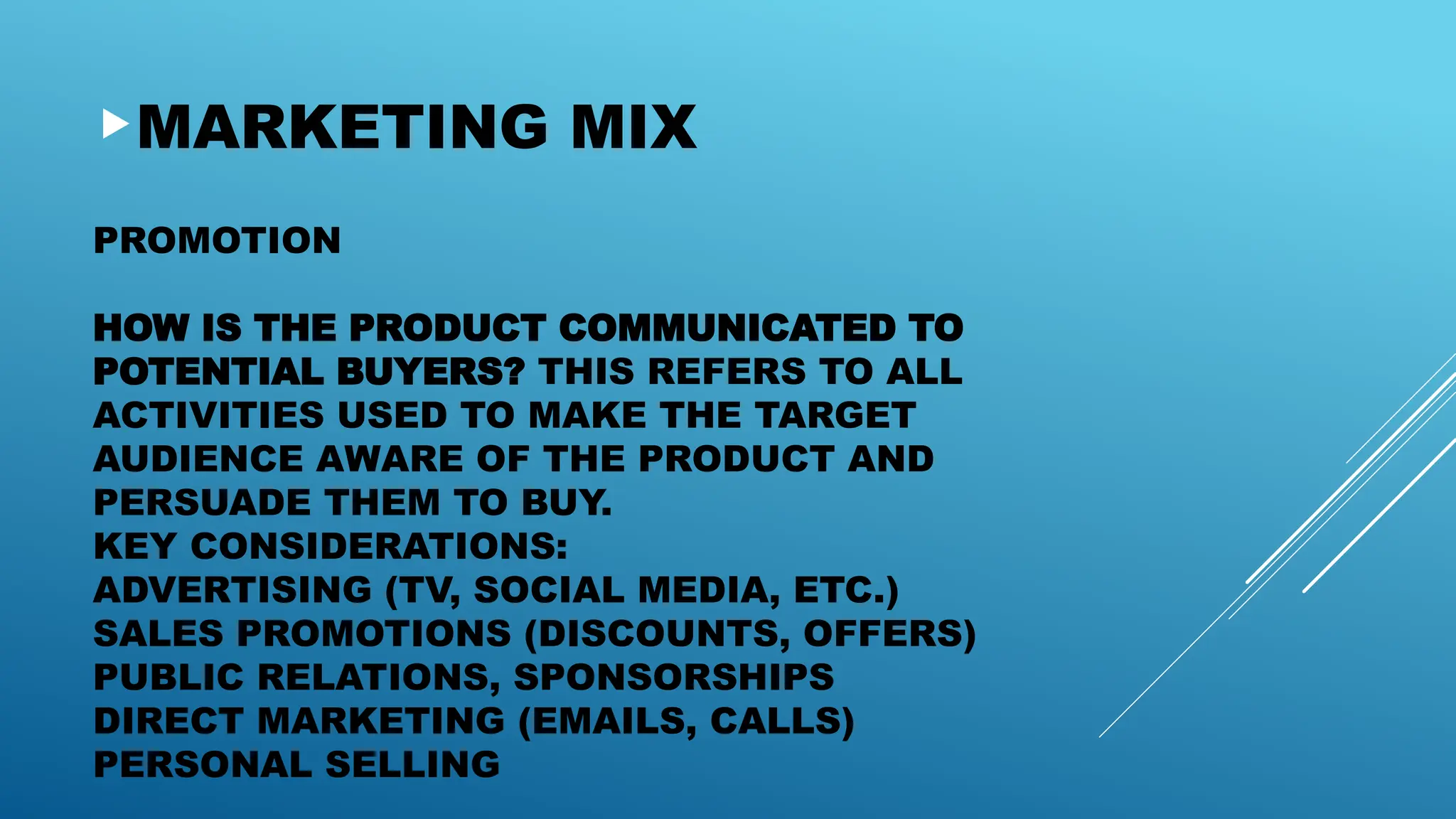 MARKETING MIX-PRODUCT,PRICE,PLACE,PROMOTION | PPT
