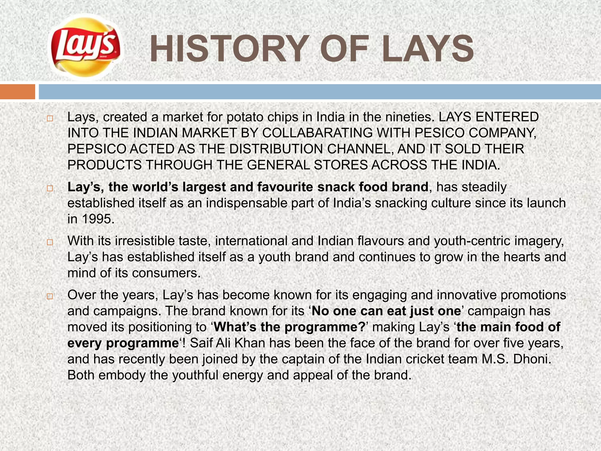 Marketing mix at lays | PPTX