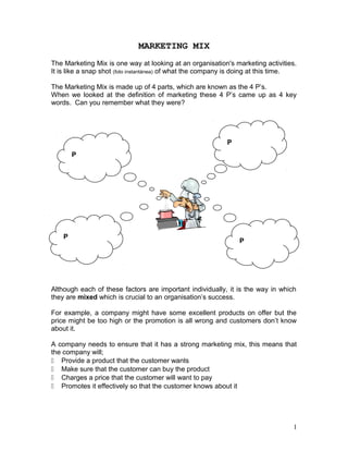 Marketing mix Exercises | DOC