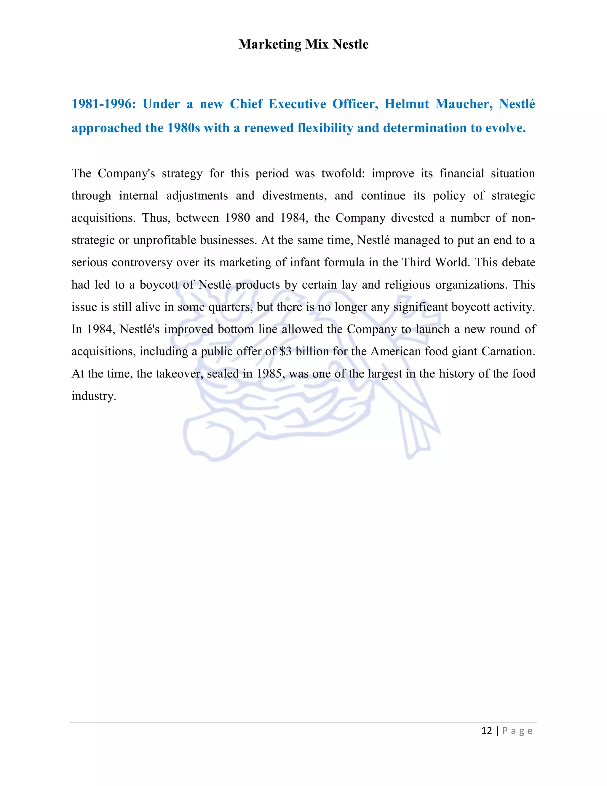 Marketing Mix Nestle Company | PDF