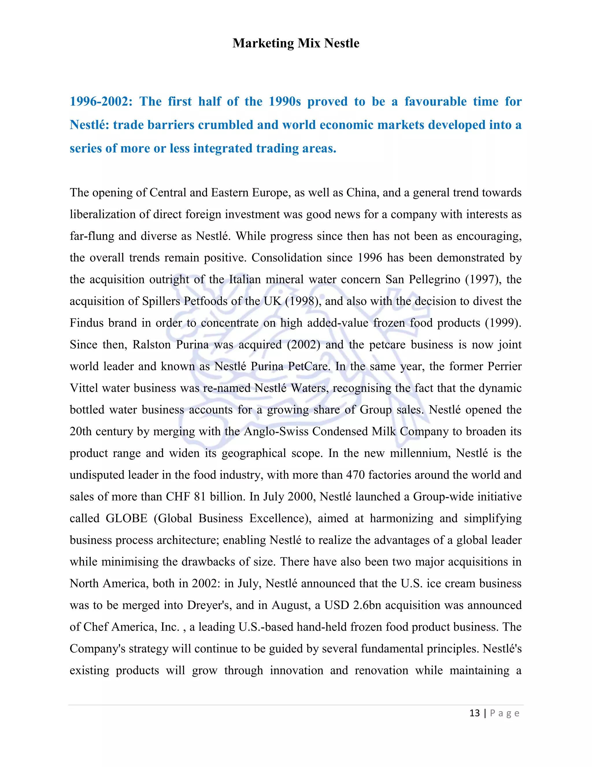 Marketing Mix Nestle Company | PDF