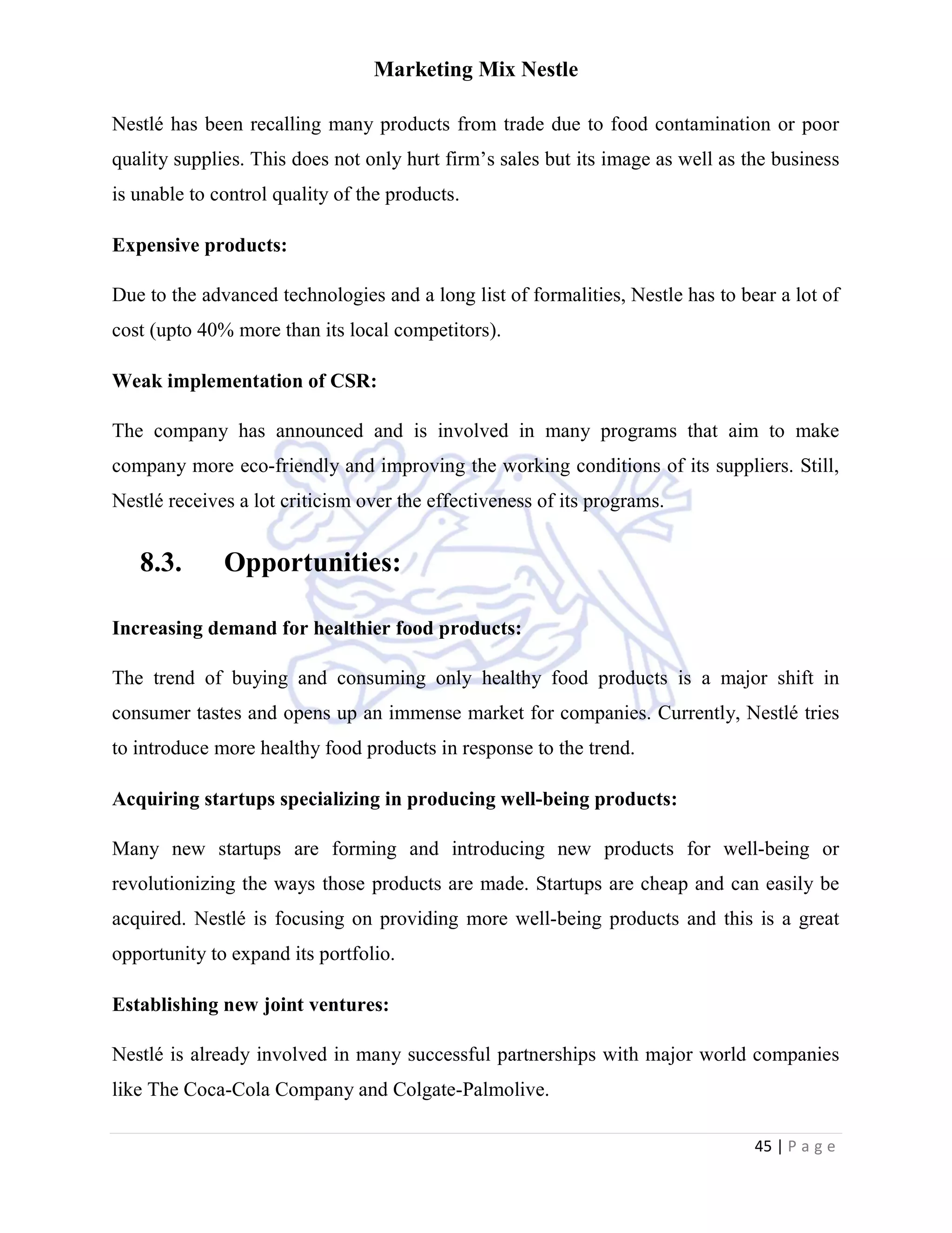 Marketing Mix Nestle Company | PDF