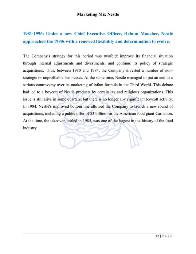 Marketing Mix Nestle Company | PDF