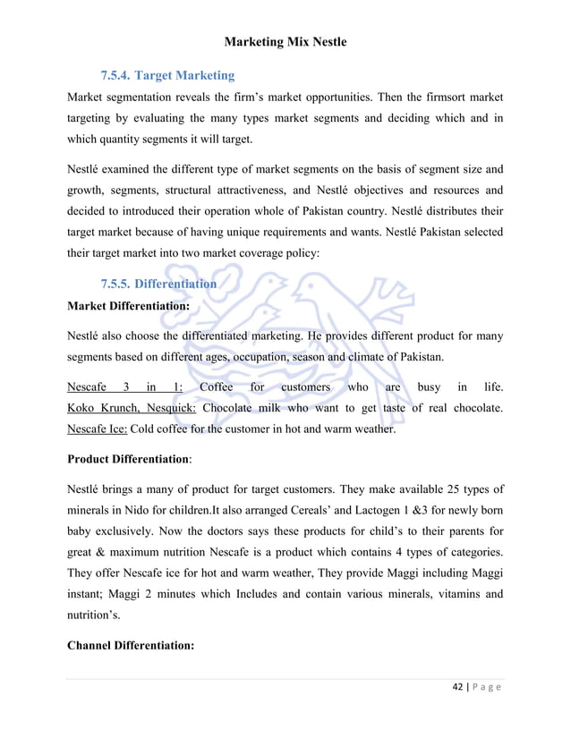 Marketing Mix Nestle Company | PDF