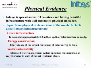 Marketing mix of accenture and infosys | PPTX