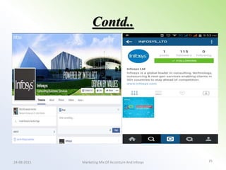 Marketing mix of accenture and infosys | PPTX