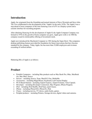 Marketing mix of apple | DOCX