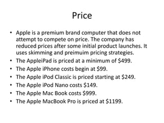 Marketing mix of apple | PPTX
