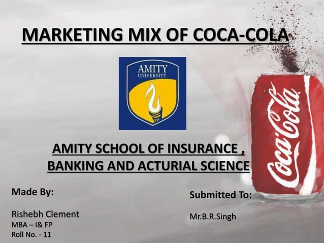 Marketing Mix - Coca Cola | PPTX