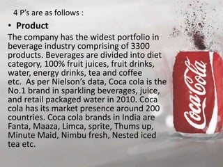 Marketing Mix - Coca Cola | PPTX