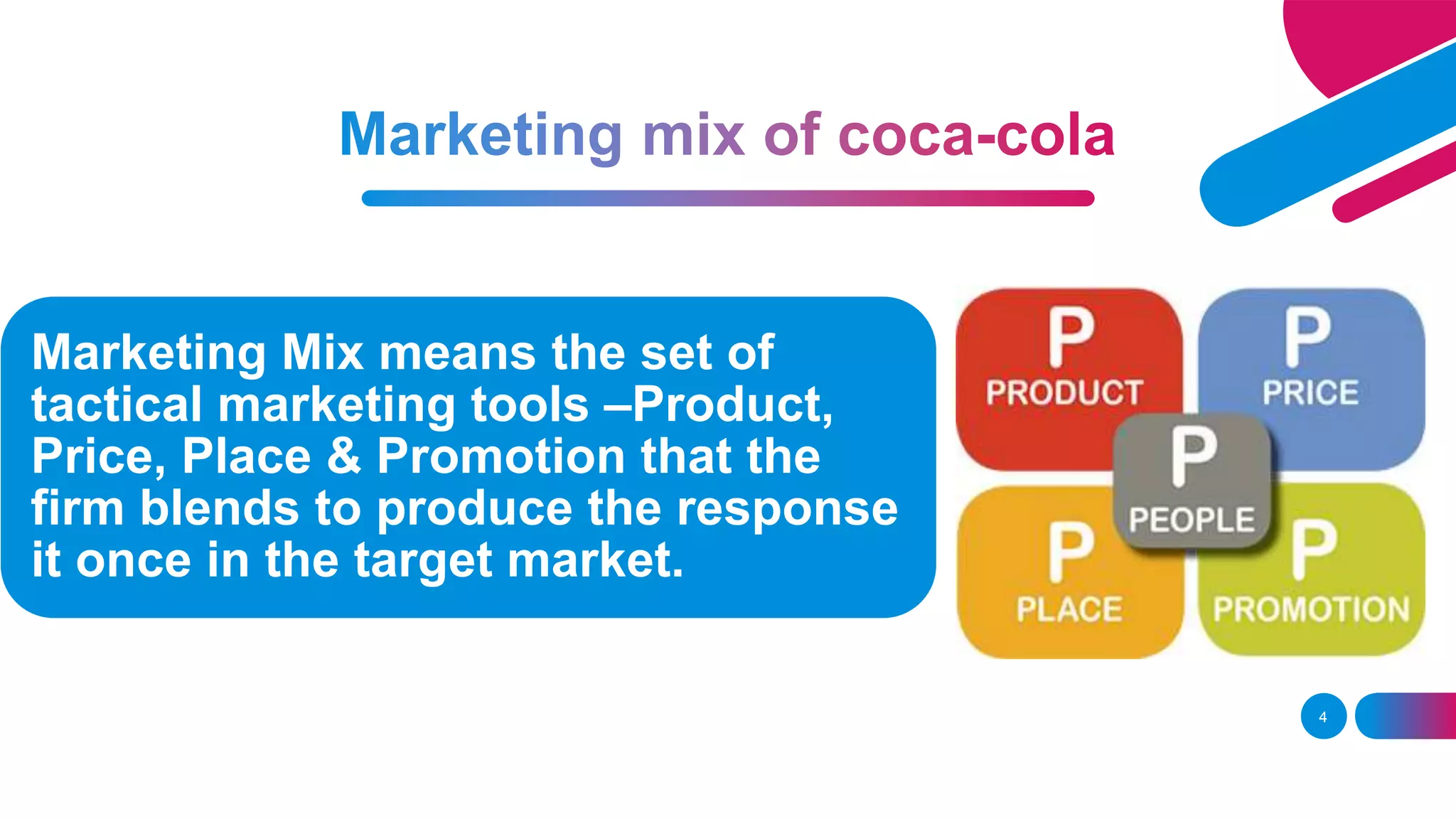 Marketing mix of coca-cola | PPTX